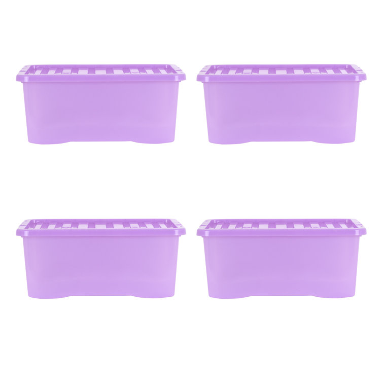 Wham Sparkle Plastic Storage Boxes Tint Lavender | Wayfair.co.uk