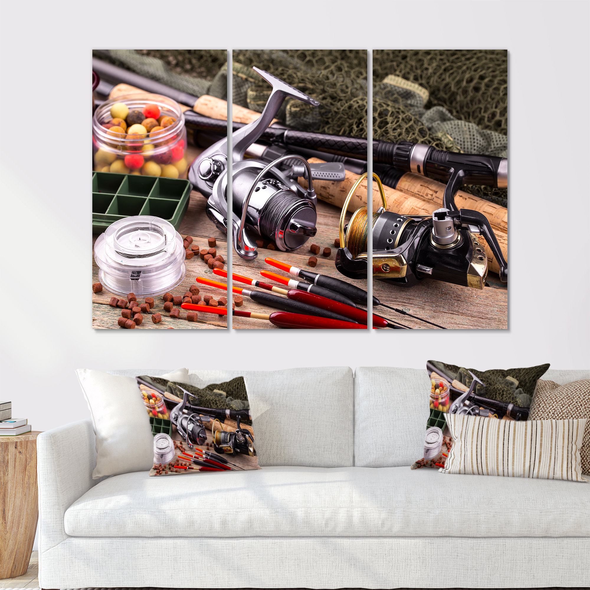 Lark Manor Fishing Rods And Reels - Hunting & Fishing Wall Decor Set ...