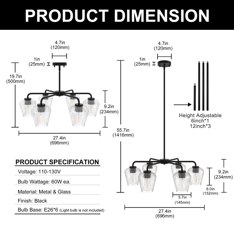 Breakwater Bay Aleisa 6-Light Kichen Island Chandelier | Wayfair