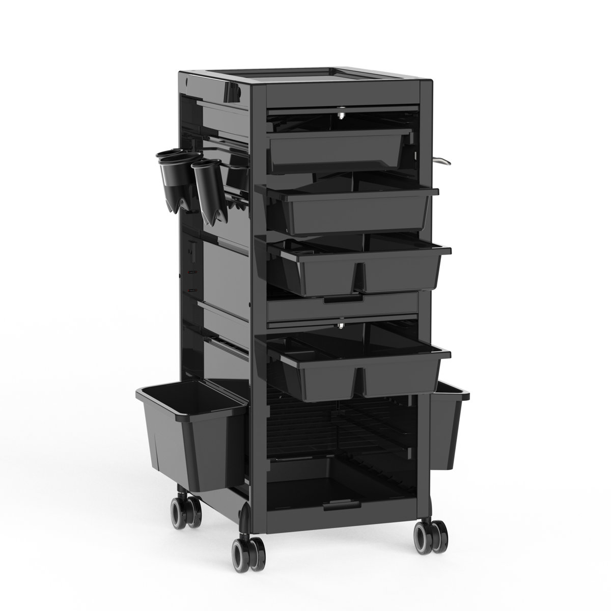 K-Salon Rolling Utility Cart Storage Cart with Trays Lockable Craft ...