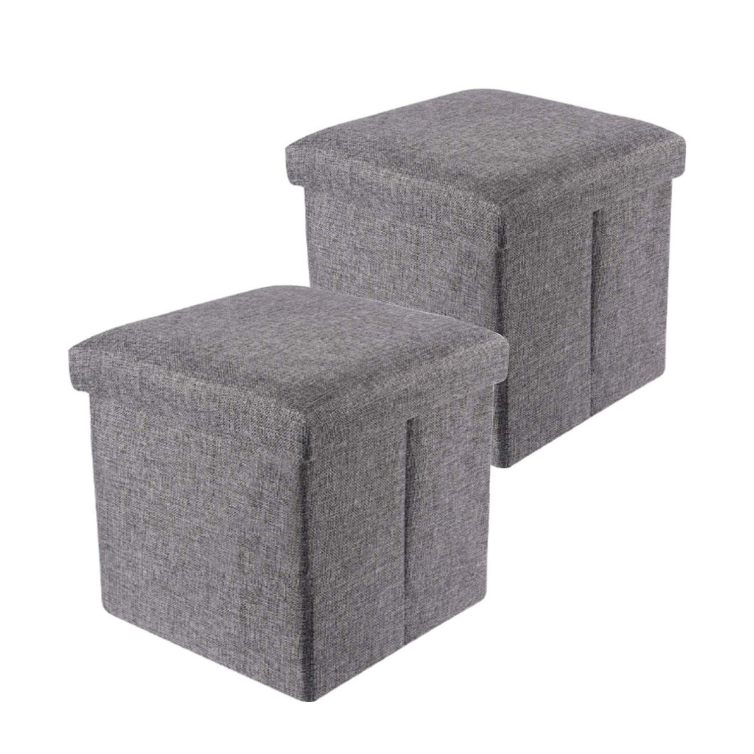 Ebern Designs Small Square Foot Rest Stools Folding Storage Ottoman ...