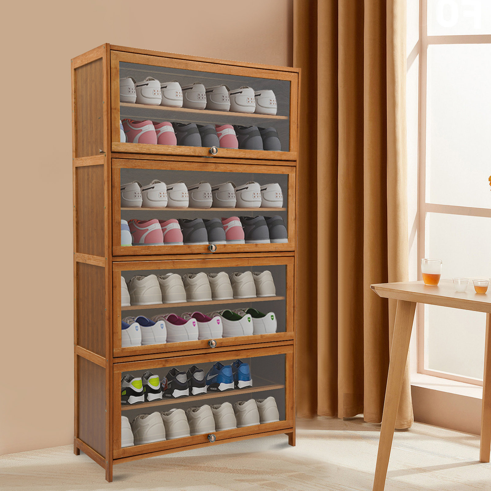 Latitude Run® 36 Pair Stackable Shoe Storage Cabinet | Wayfair