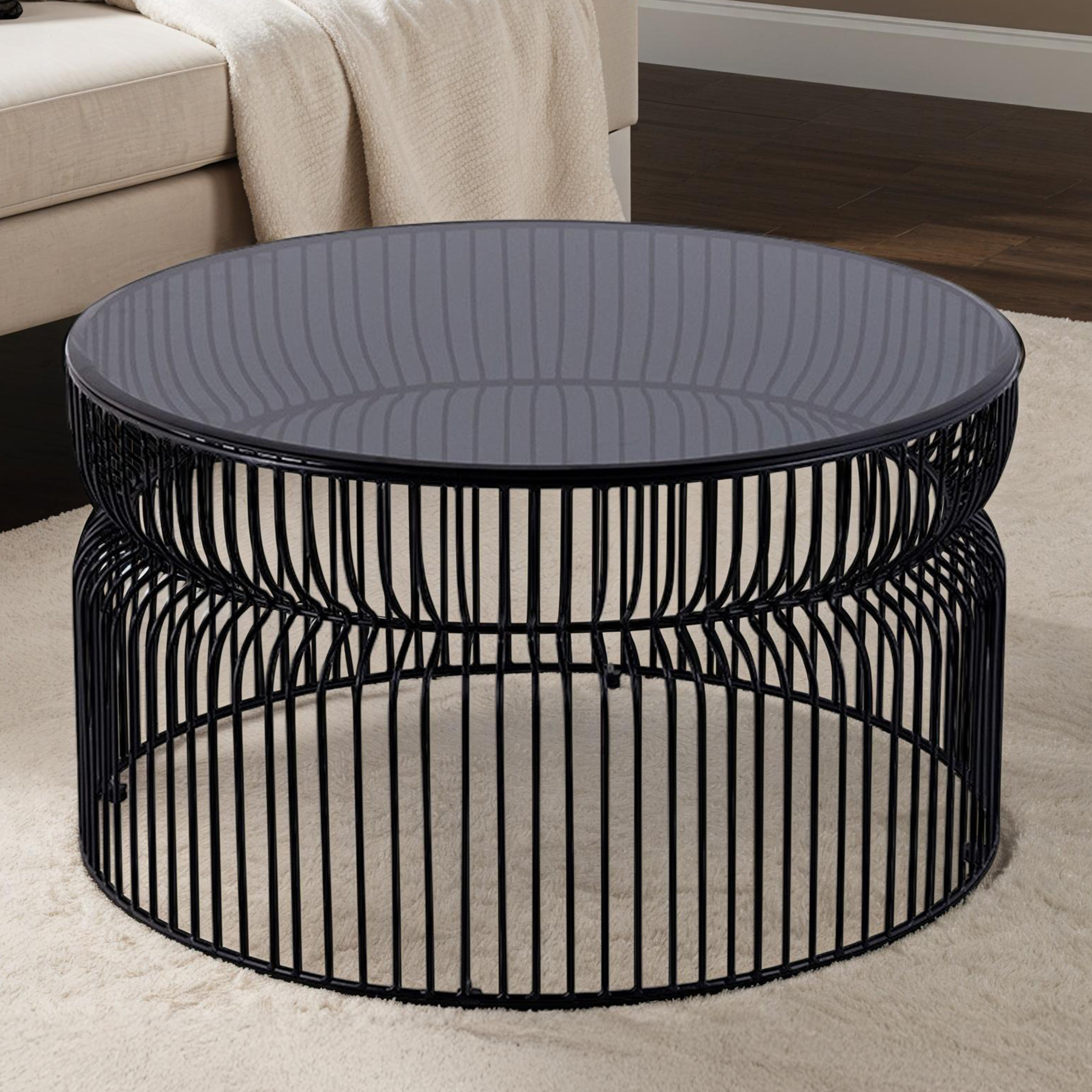 Ivy Bronx CT901 Modern Contemporary Metal Nested base and Tinted ...