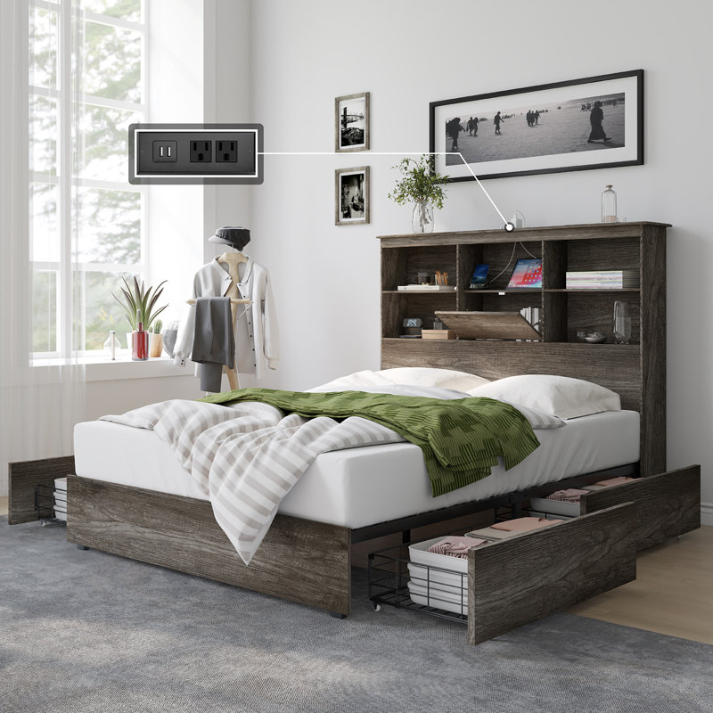 Union Rustic Izena Bookcase Bed & Reviews | Wayfair