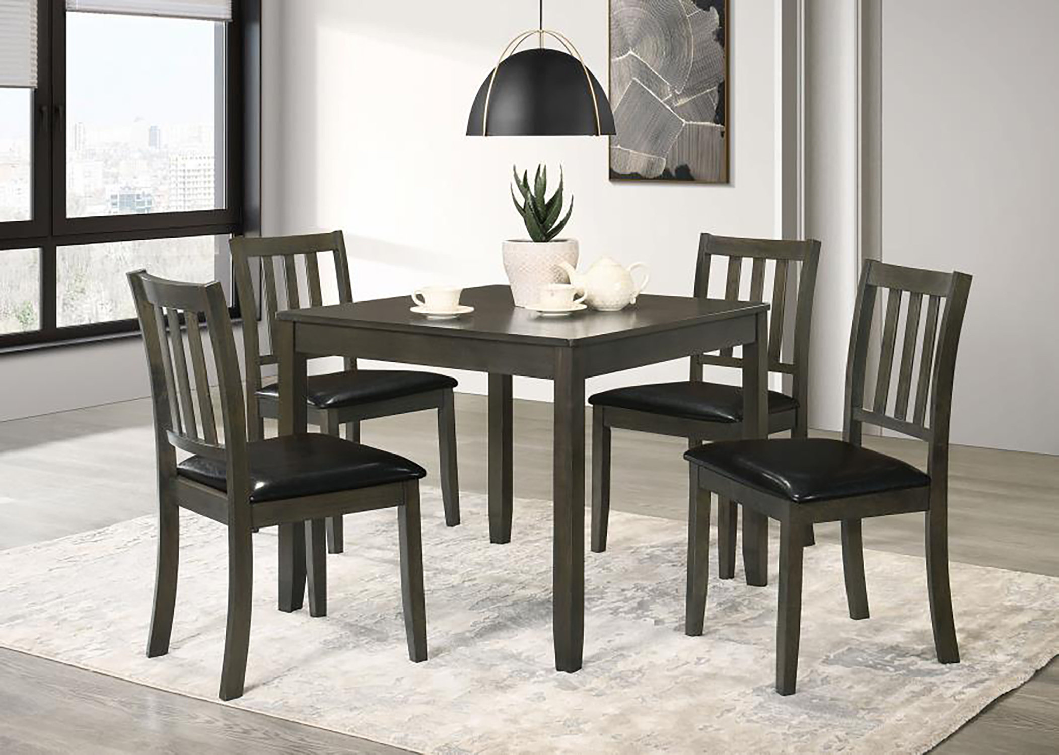 Lark Manor™ Booshe 5-pcs Dining Table Set | Wayfair