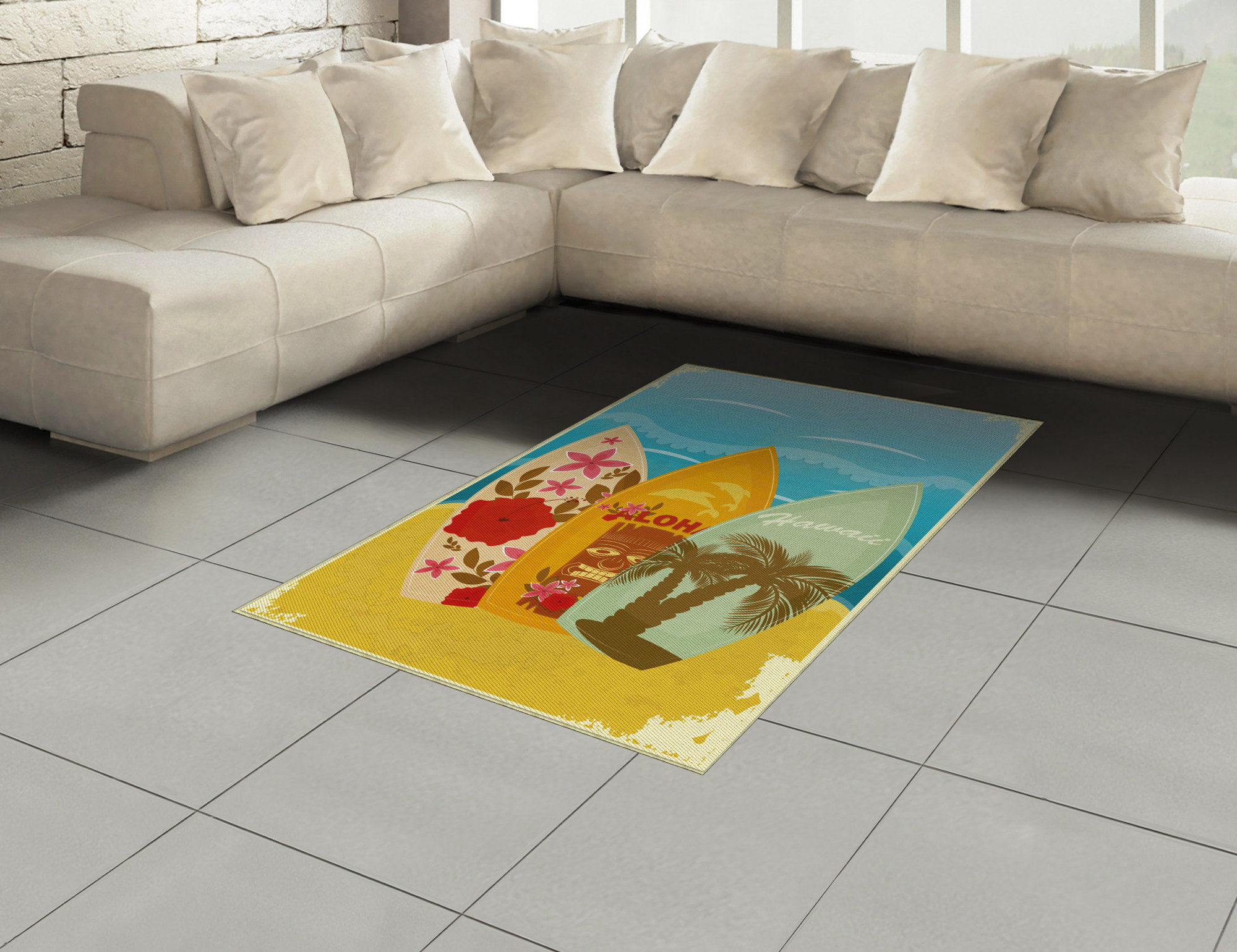 East Urban Home Tiki Bar High Density Long Fiber Poly Threads ...