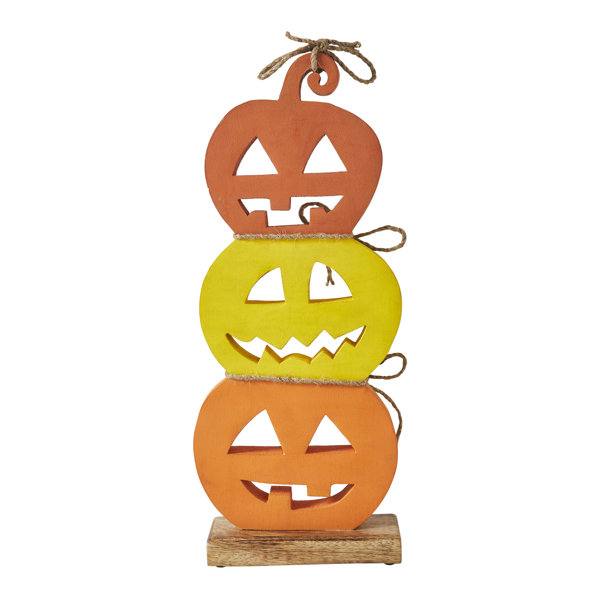 The Holiday Aisle® Jack O' Lantern Stack Decor 16.75x7x2.25 | Wayfair