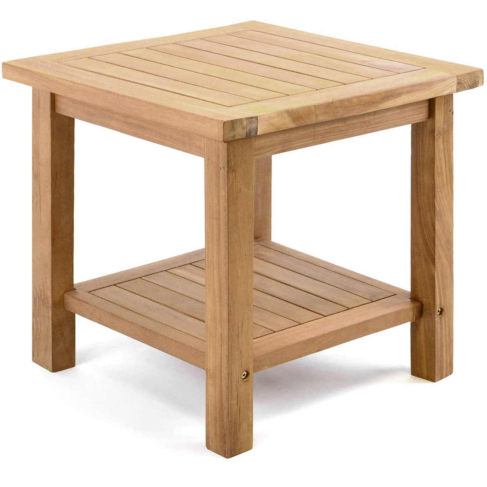 Bay Isle Home™ Teak Outdoor Side Table 20" Square End Table | Wayfair
