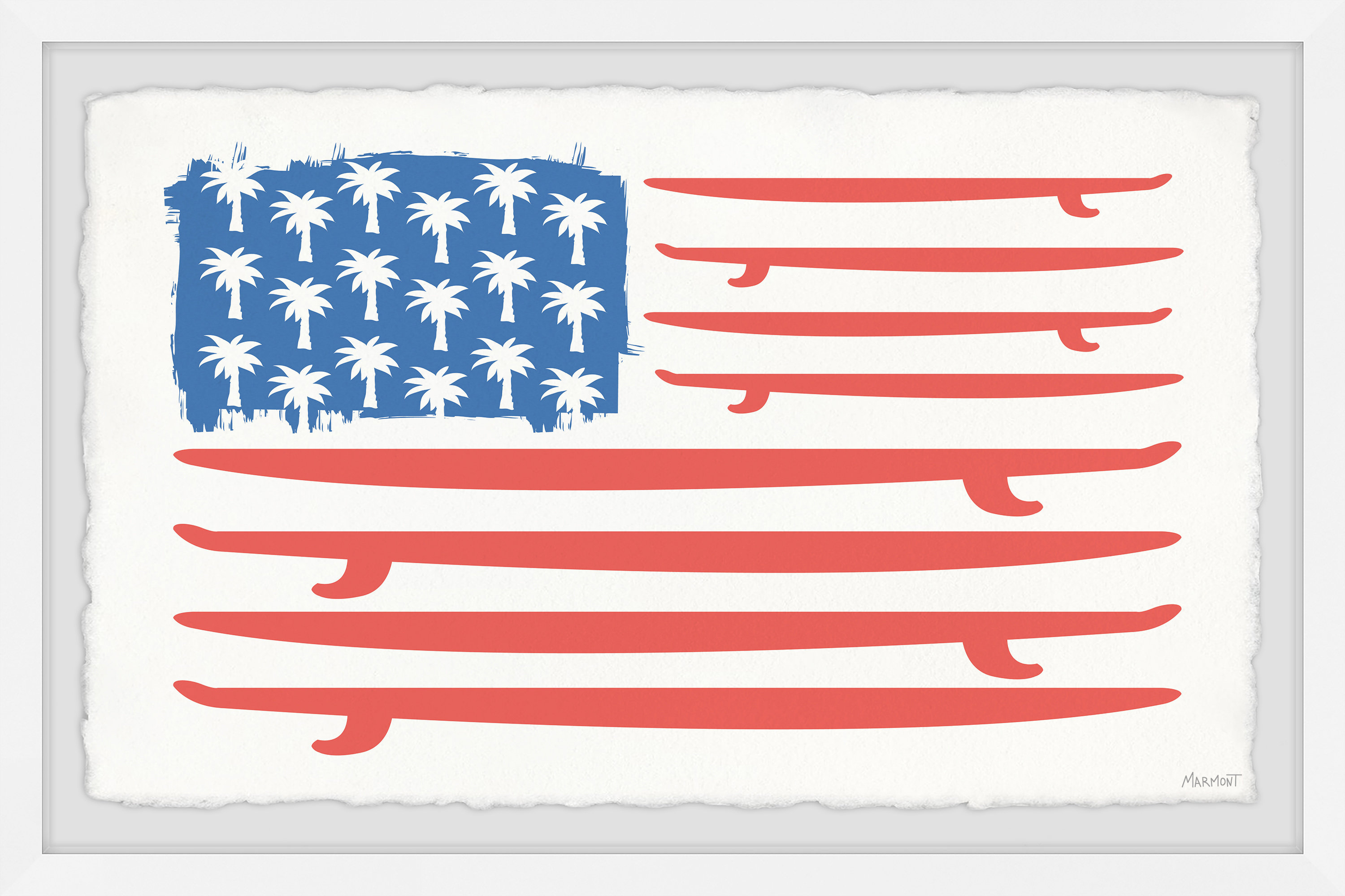 17 Stories 'Unique American Flag' - Picture Frame Graphic Art Print on ...