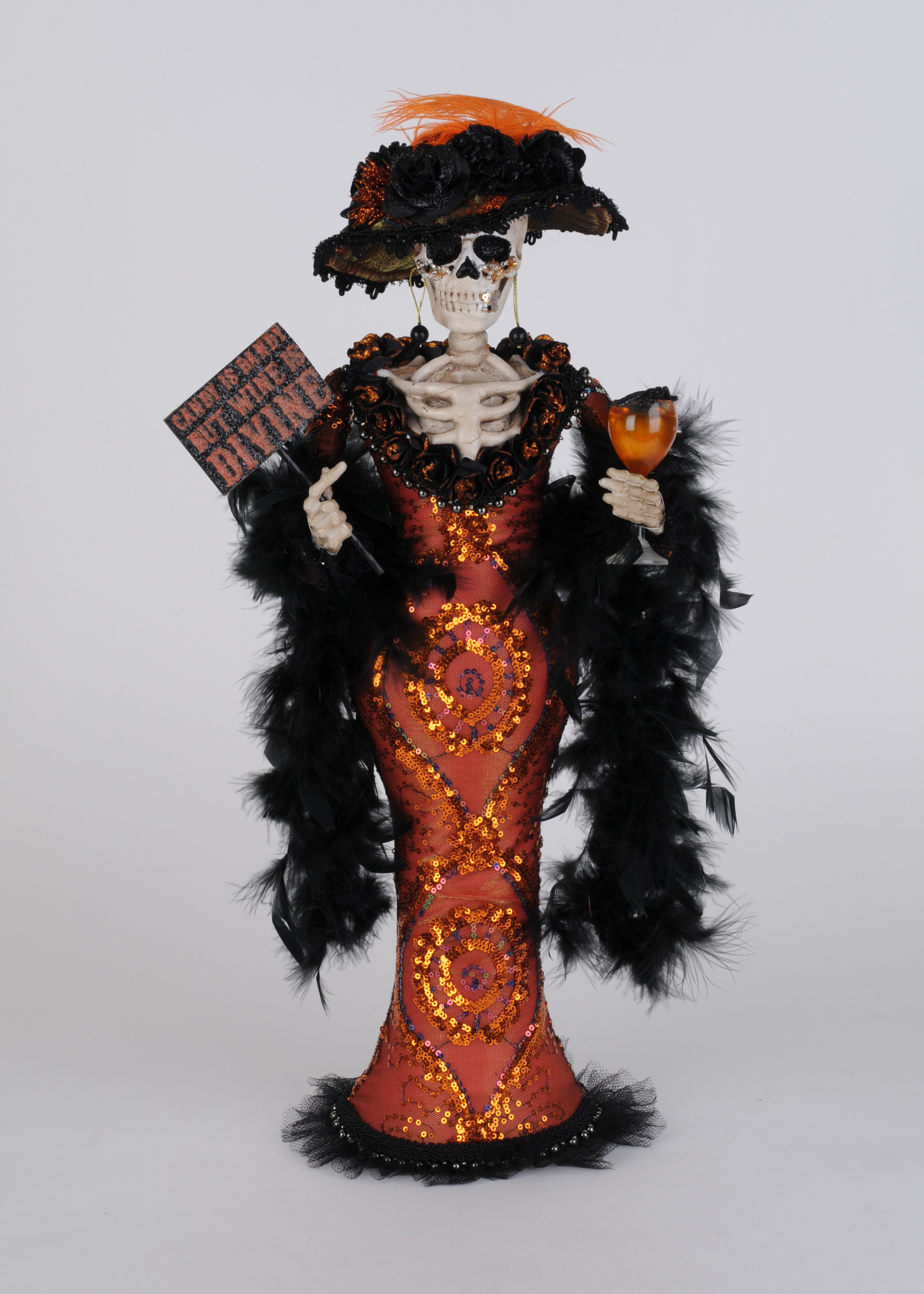 Karen Didion Originals Wine Divine Lady Skeleton | Wayfair