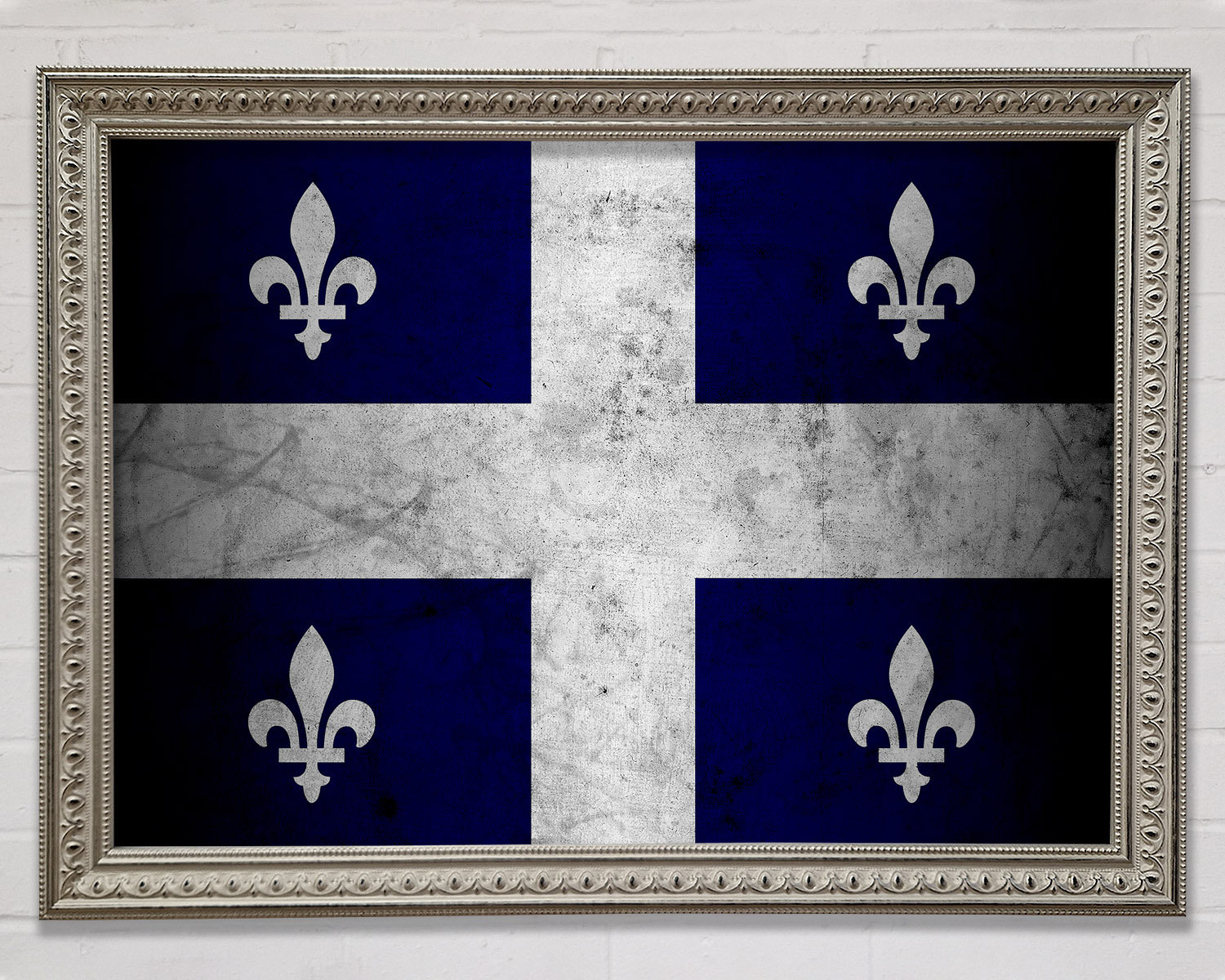 Williston Forge Quebec Grunge Flag - Single Picture Frame Art Prints ...