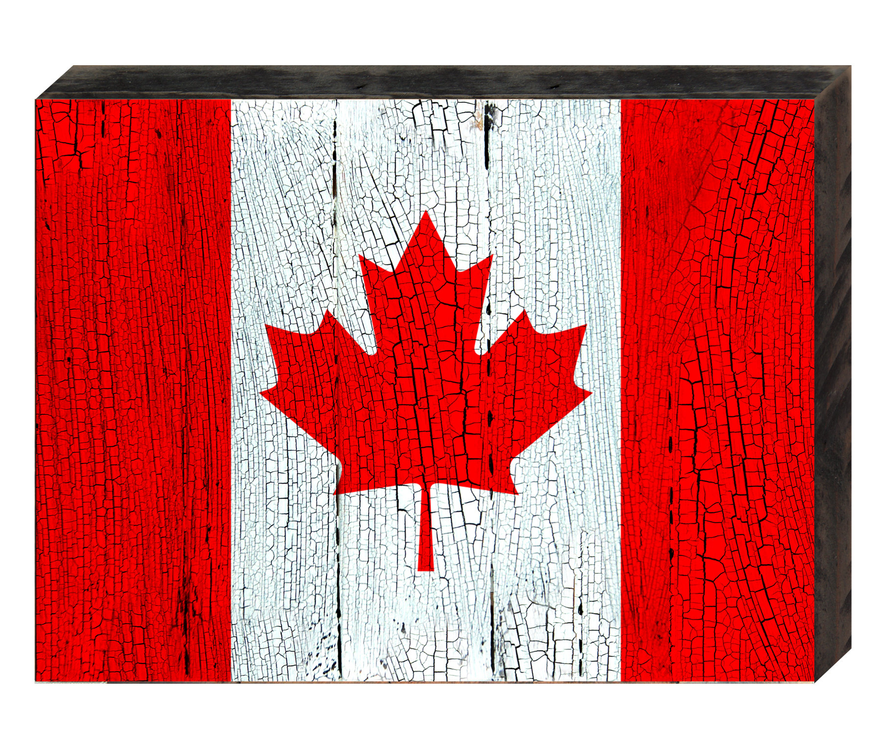 Designocracy Flag of Canada Rustic Wooden Wall Décor - Wayfair Canada
