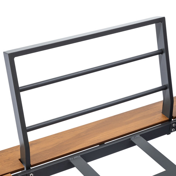 Orren Ellis Adeliah Metal 5 - Person Seating Group with Olefin Cushions ...