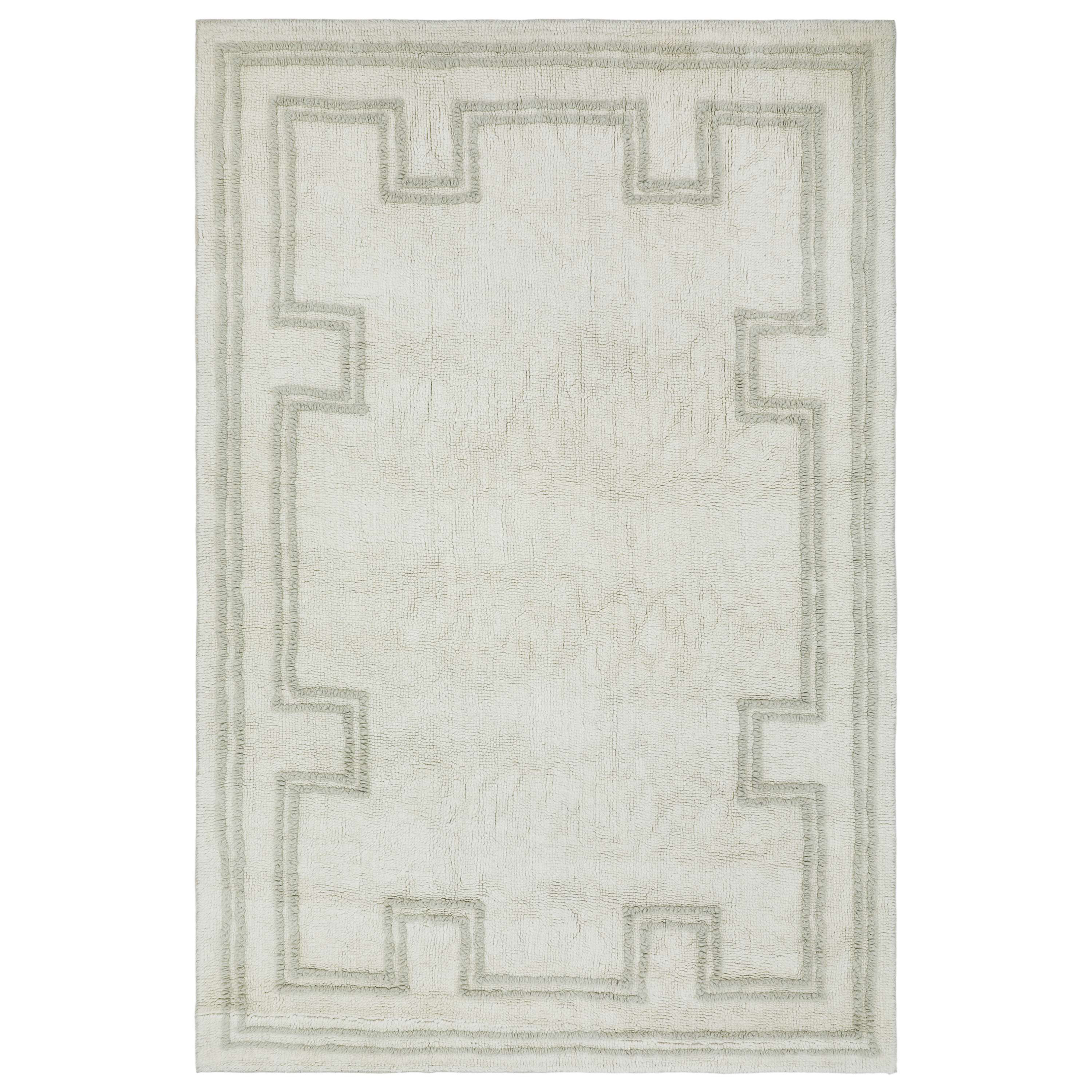 Ebern Designs Border Hand Woven Wool Indoor Rug | Wayfair