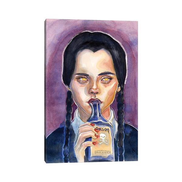 ClassicLiving Wednesday Addams by Sean Ellmore - Wrapped Canvas ...