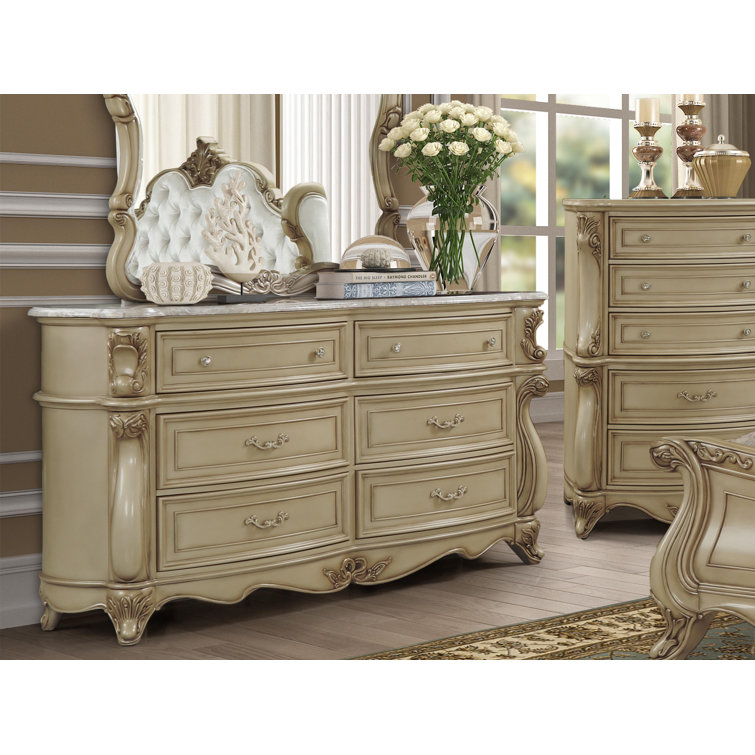 Royal Classics Monique 6-Drawer Solid Wood Dresser | Wayfair