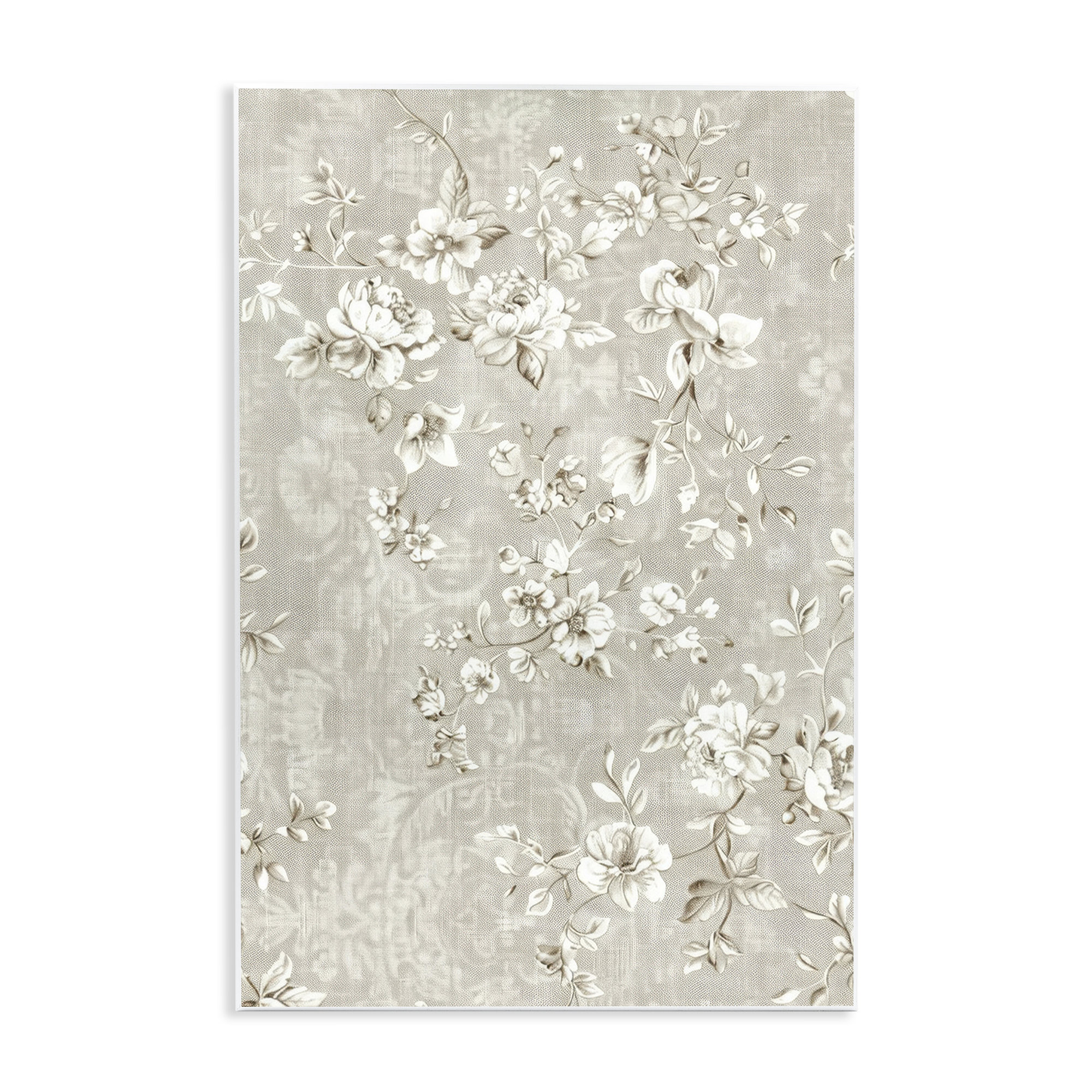 Fleur De Lis Living White Flowers over Damask Wall Plaque, design by ...