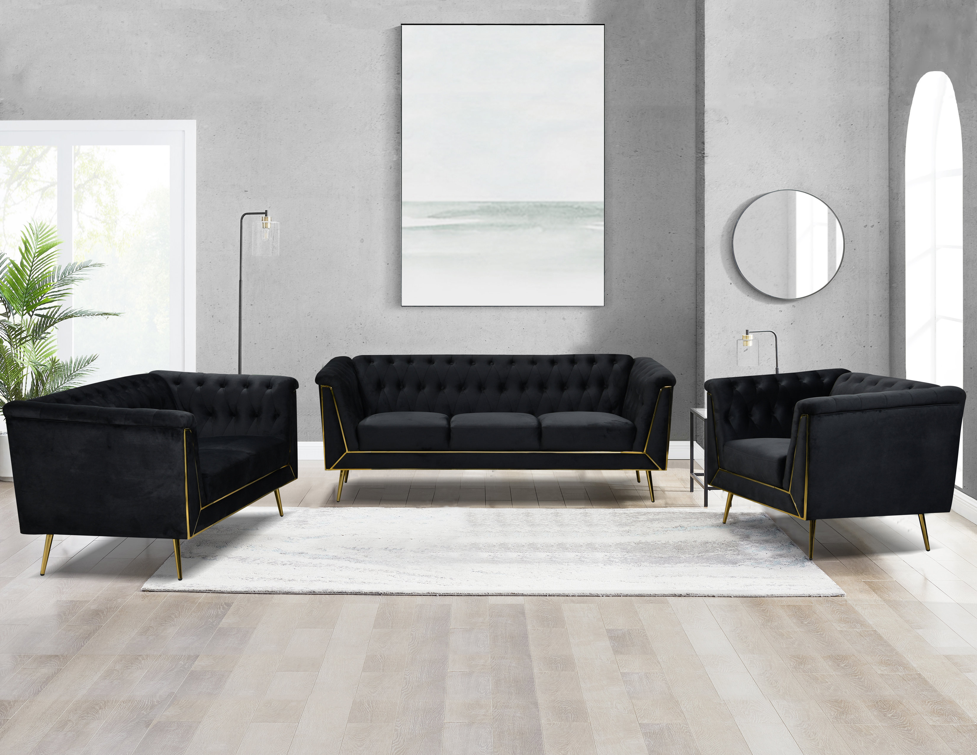 Mercer41 Sardella 3 - Piece Living Room Set | Wayfair