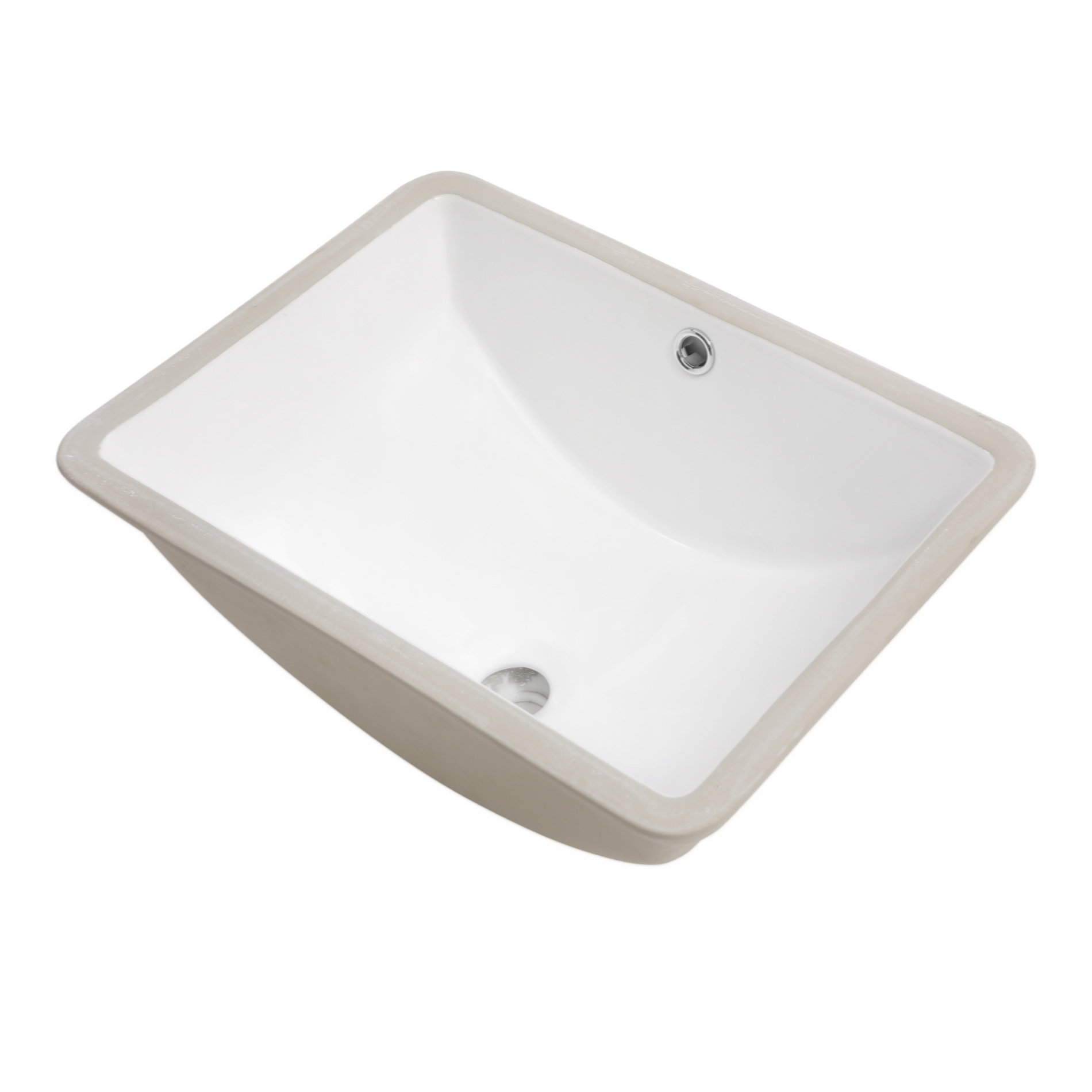 Myhomekeepers 14'' Ceramic Rectangular Undermount Bathroom Sink | Wayfair