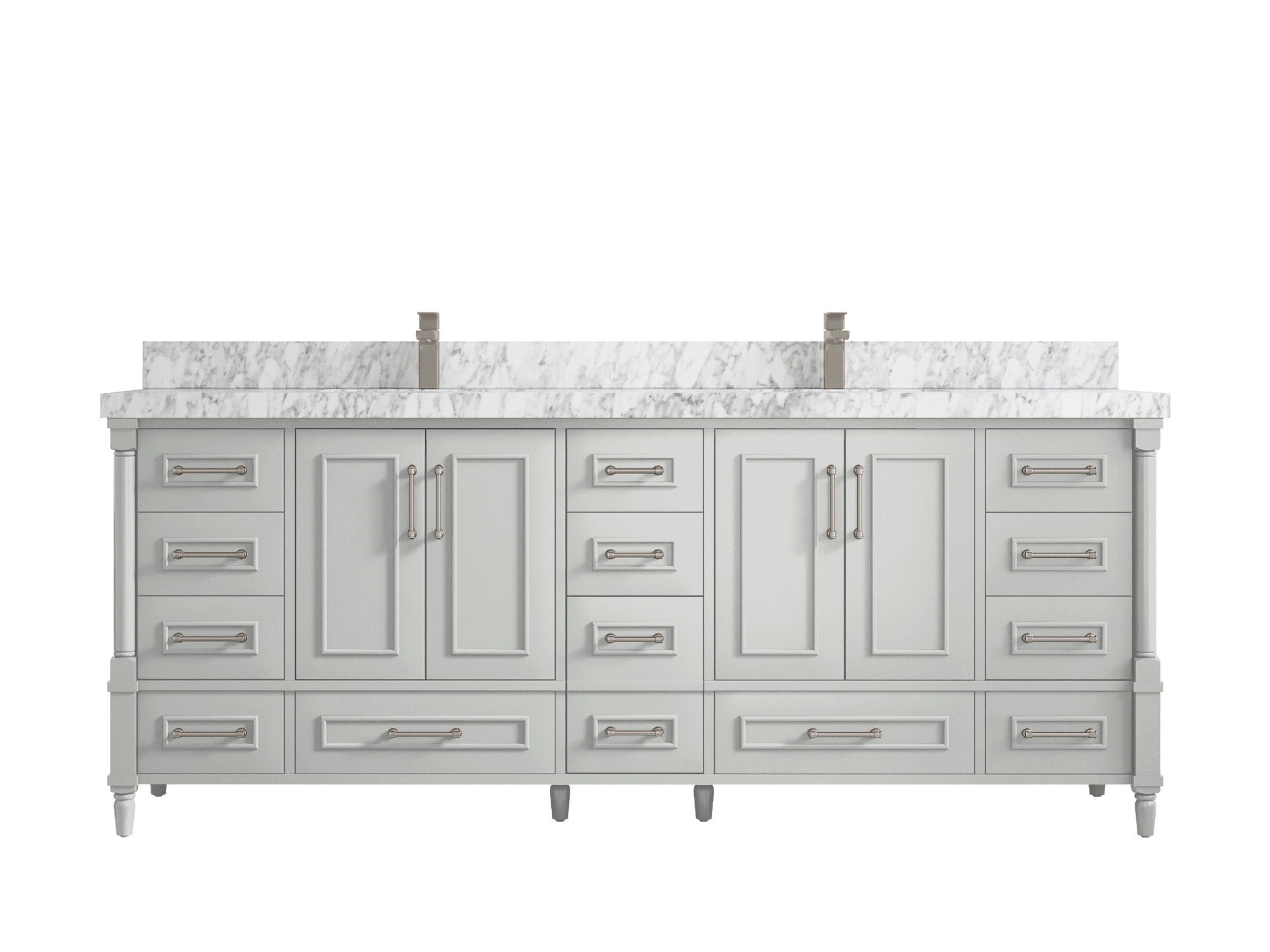 Willow Collections Aberdeen 84" Double Bathroom Vanity Set | Wayfair