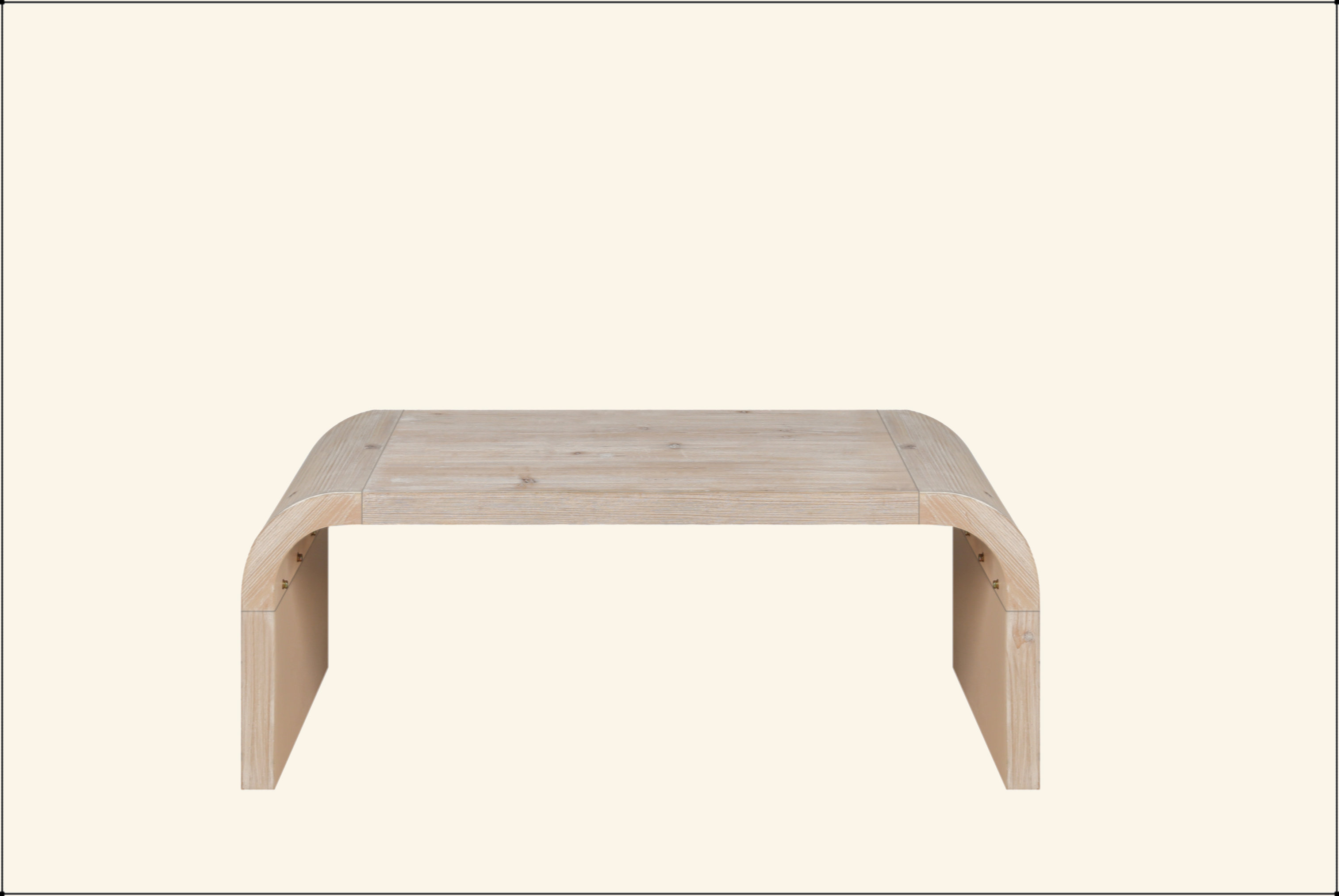 Loon Peak® Farmhouse Vintage Crafts Coffee Table,Curved Art Deco Design ...