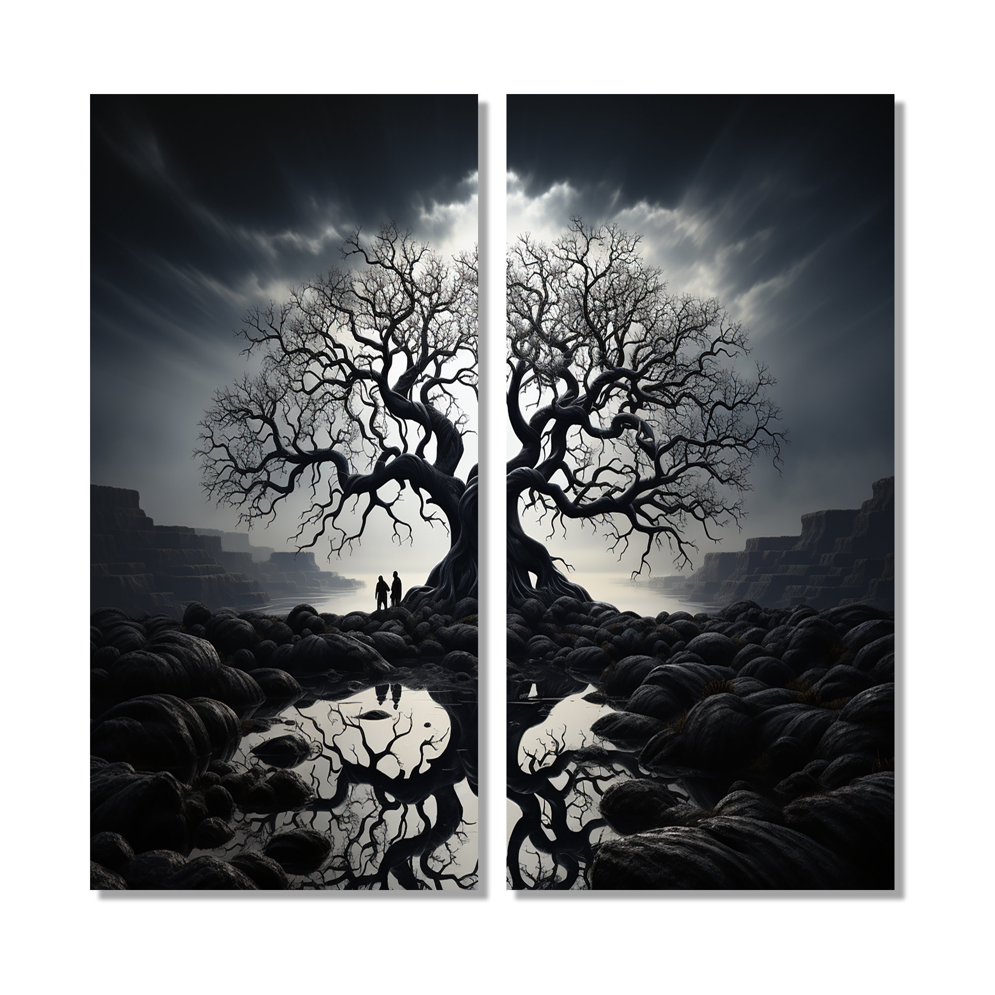 Lark Manor™ The Contrast Tree Monochrome II - Large Tree Monochrome ...