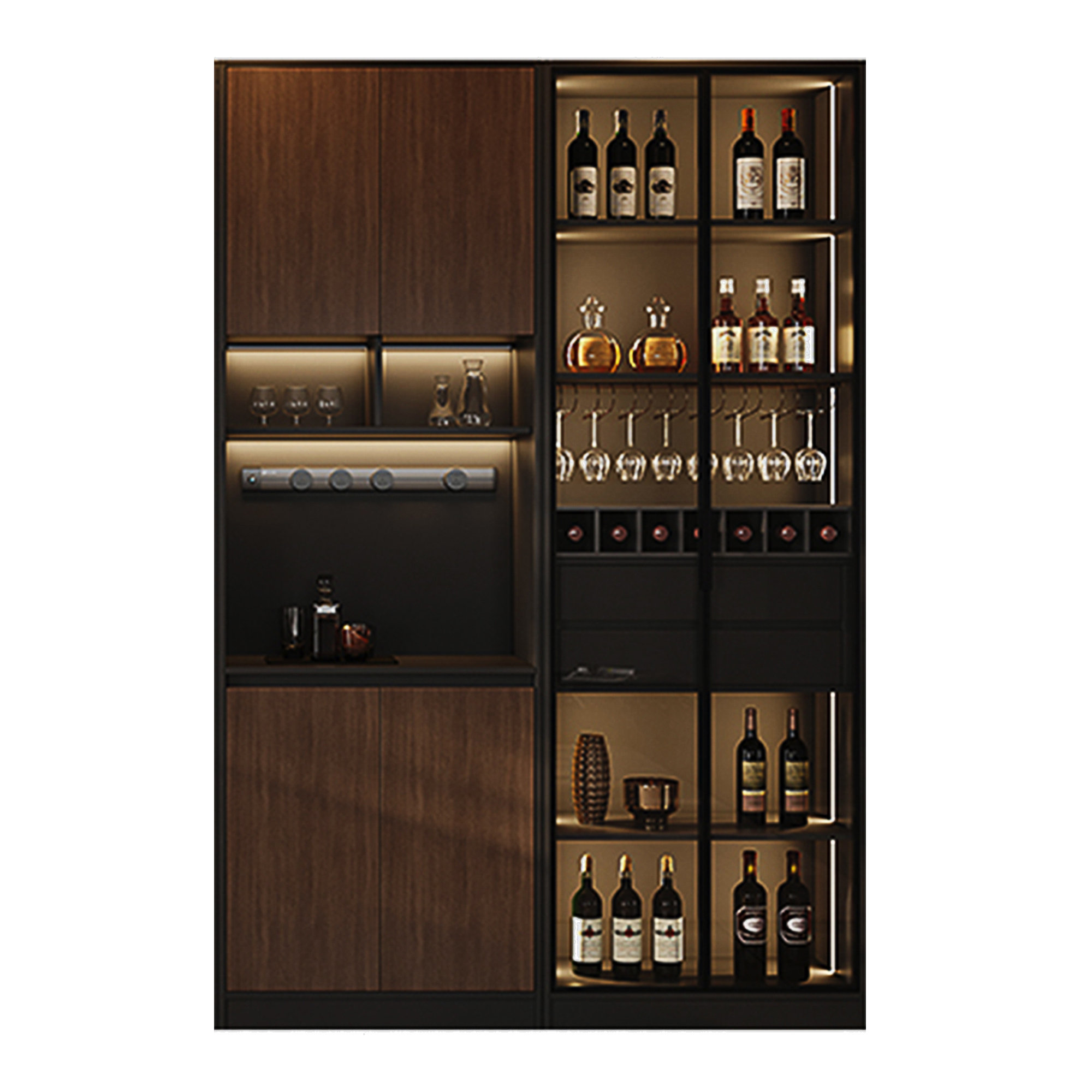 Wrought Studio™ Italian Minimalist Style Luxury Series Sideboard + Wine ...