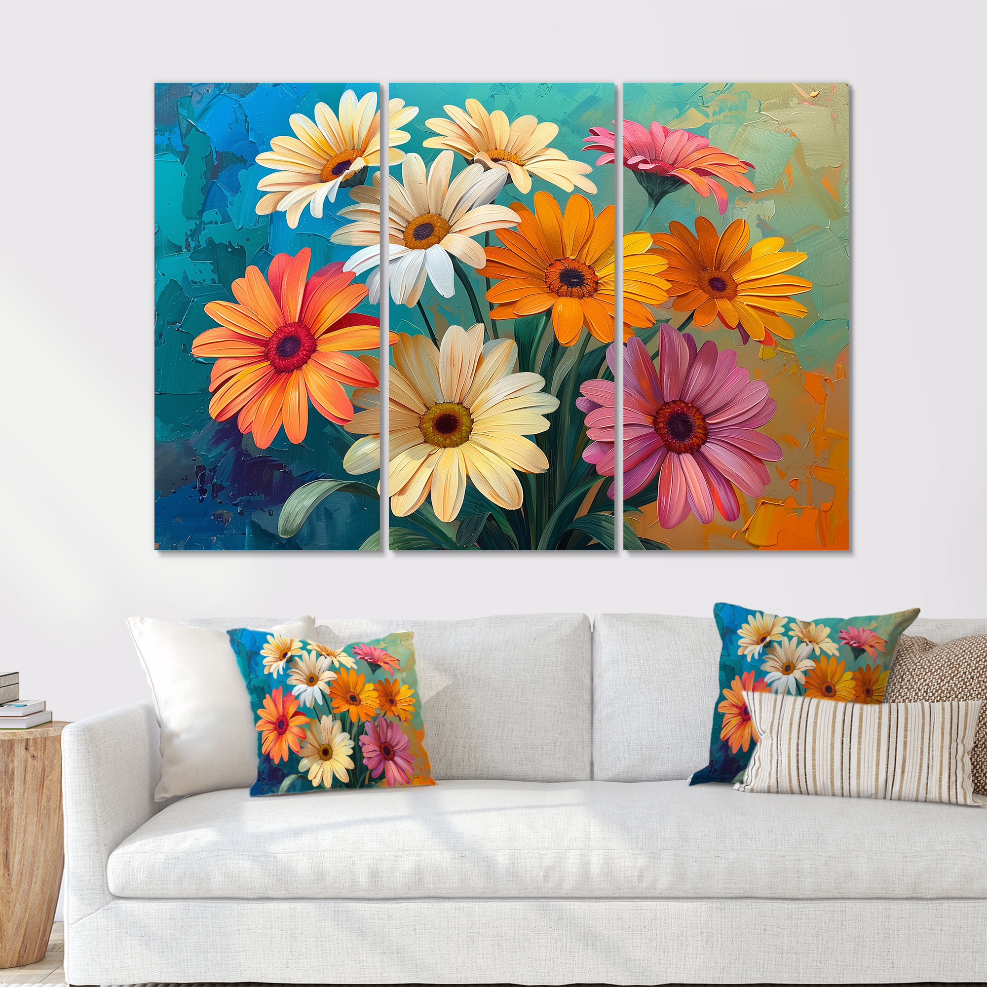 Lark Manor™ Vibrant Bloom Of Multicolor Daisies Flowers II - Daisies ...