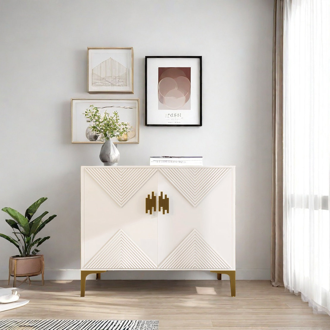 Ruthber Solutions Modern Minimalist Light Luxury Sideboard Cabinet ...