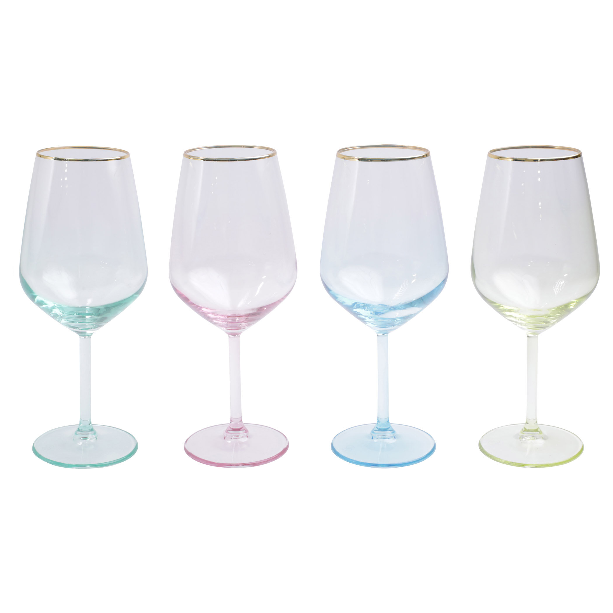Viva by Vietri Rainbow 15 oz. Assorted Wine Glasses & Reviews | Perigold