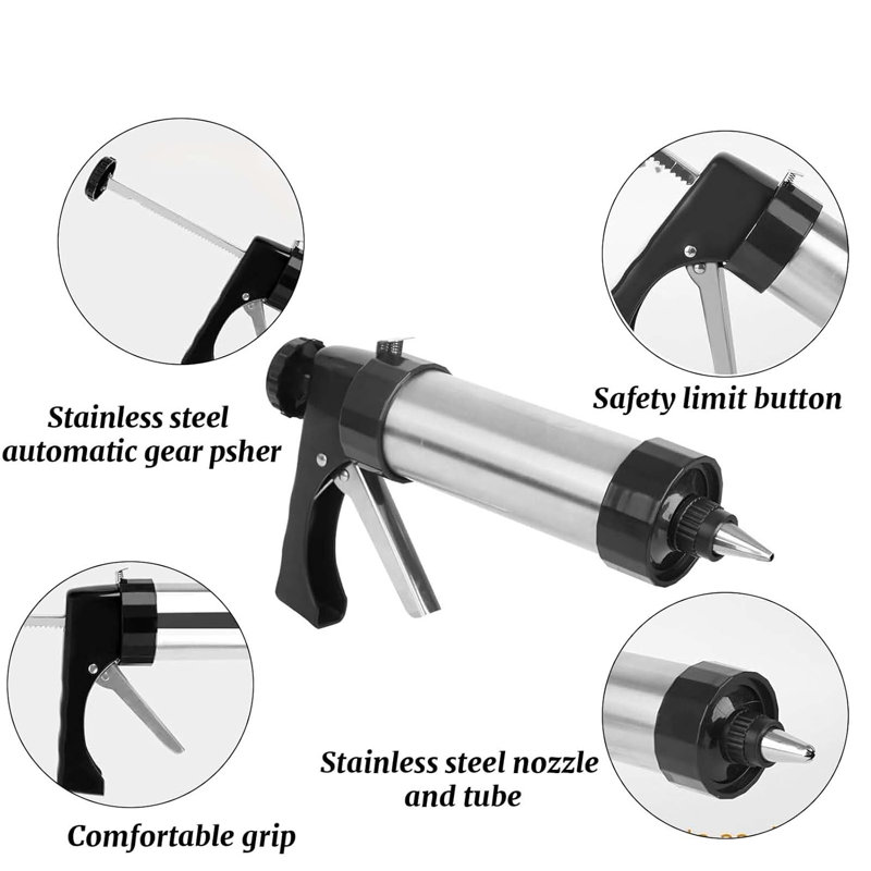 Tiprol Spritz Cookie Press Gun Kit with 13 Cookie Press Discs and 8 ...