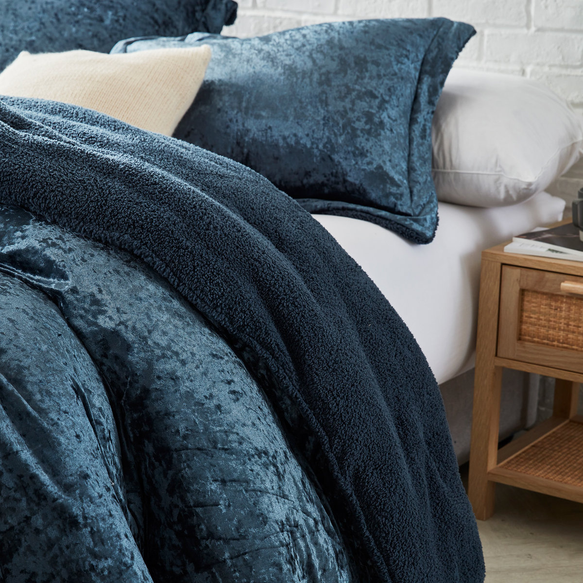 Coma Inducer Velvet Crush Coma Inducer Navy Blue Oversized Comforter ...
