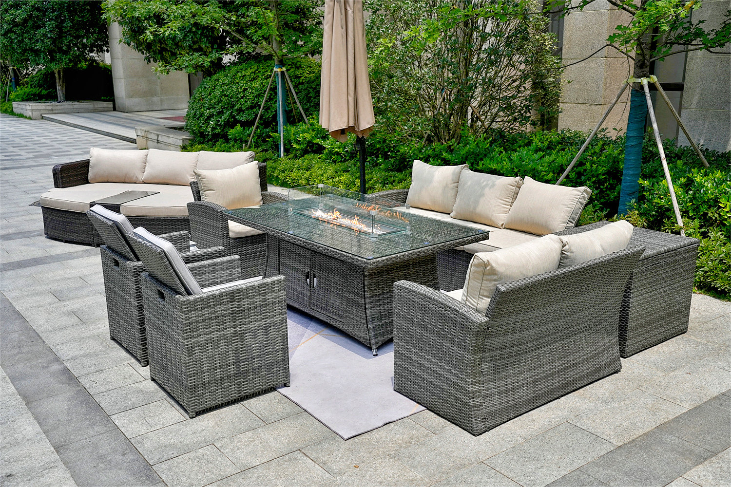 Wildon Home® Aeshia 8 - Person 71" Long Dining Set with Cushions | Wayfair