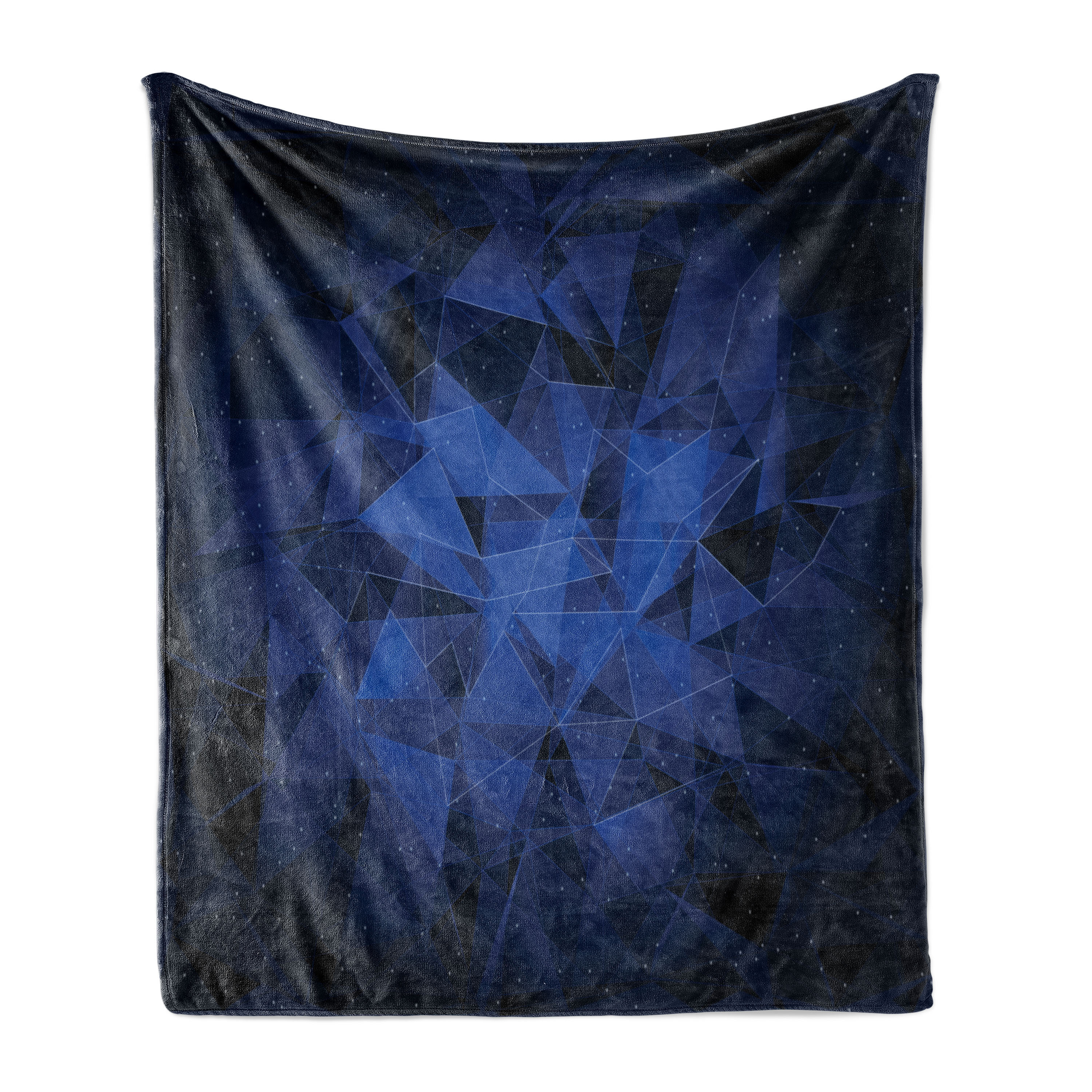 Ambesonne Dark Blue Fleece Throw Blanket Abstract Atomic Stars Navy ...