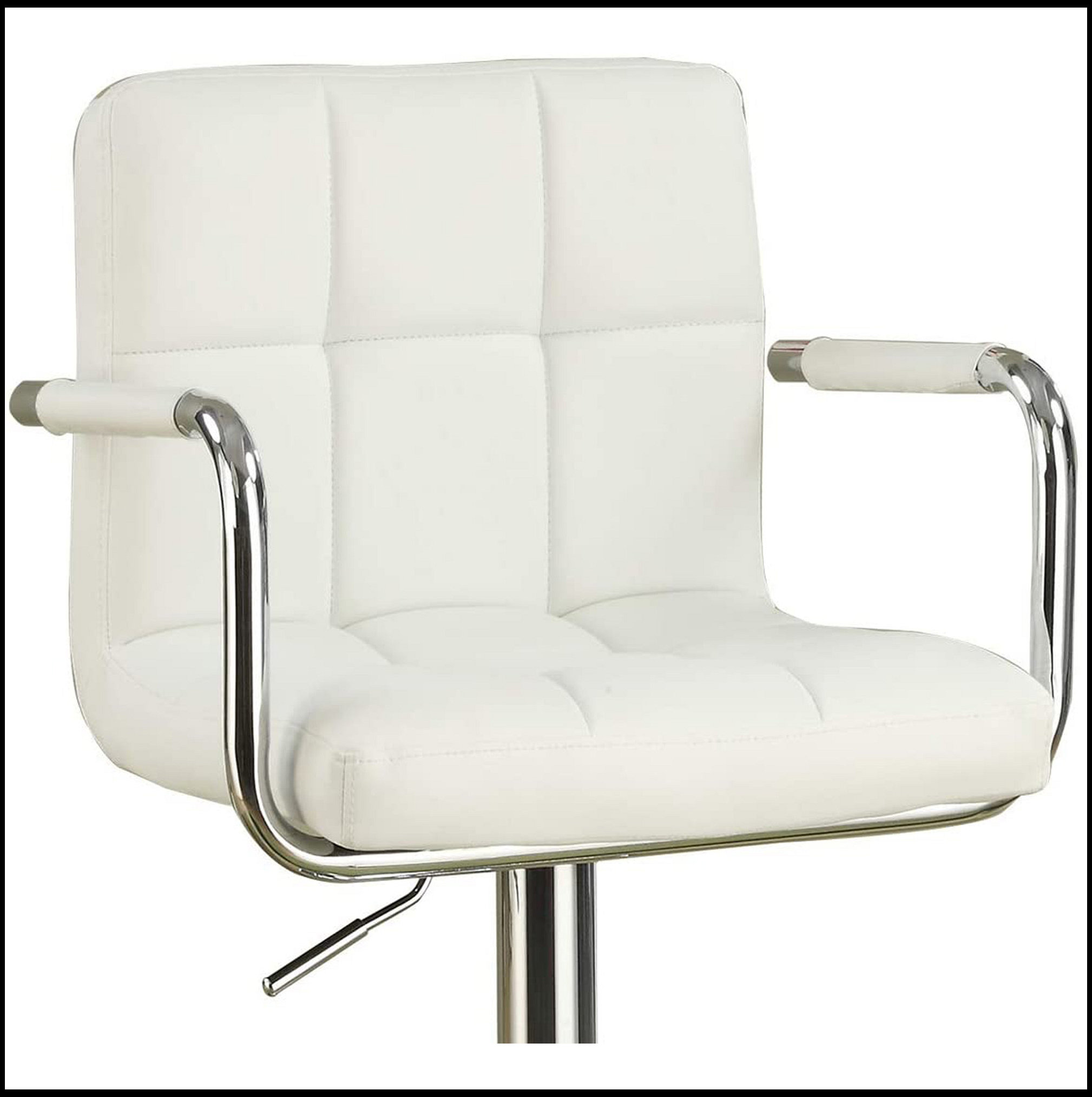 Latitude Run® Faux Leather Bar Stool Counter Height Chairs Set Of 2 ...