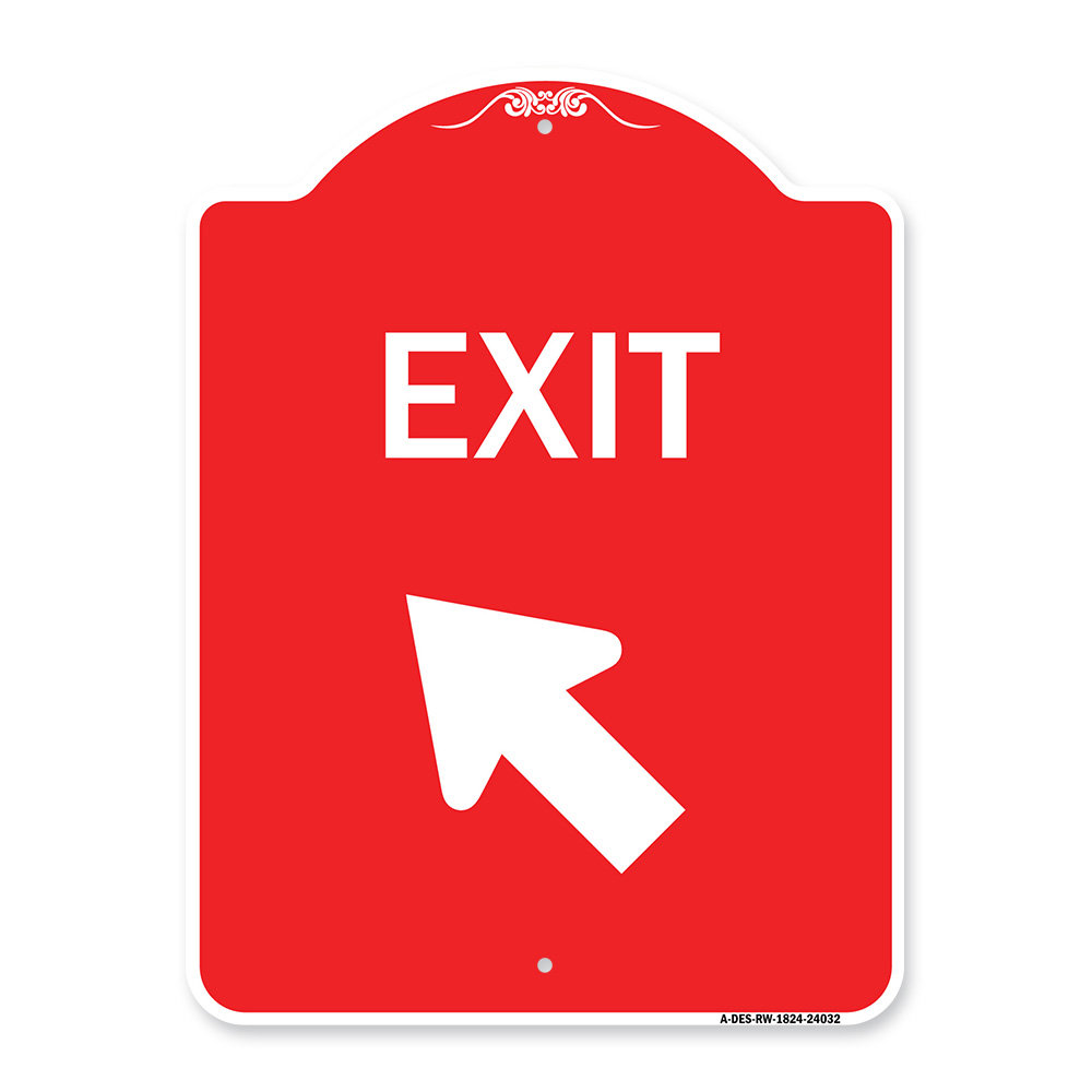 SignMission Signmission Designer Series Sign - Exit Sign Exit With Left ...