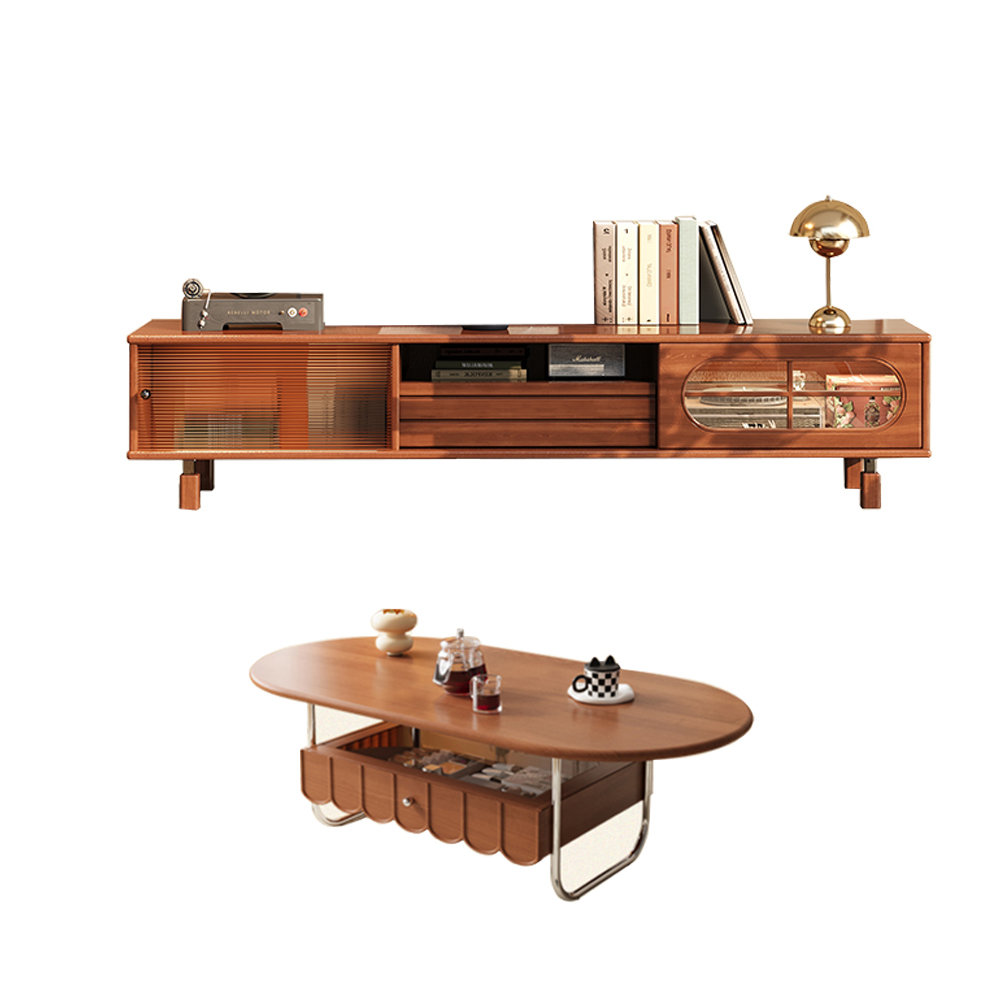 Finaewg French style TV stand paired with coffee table | Wayfair