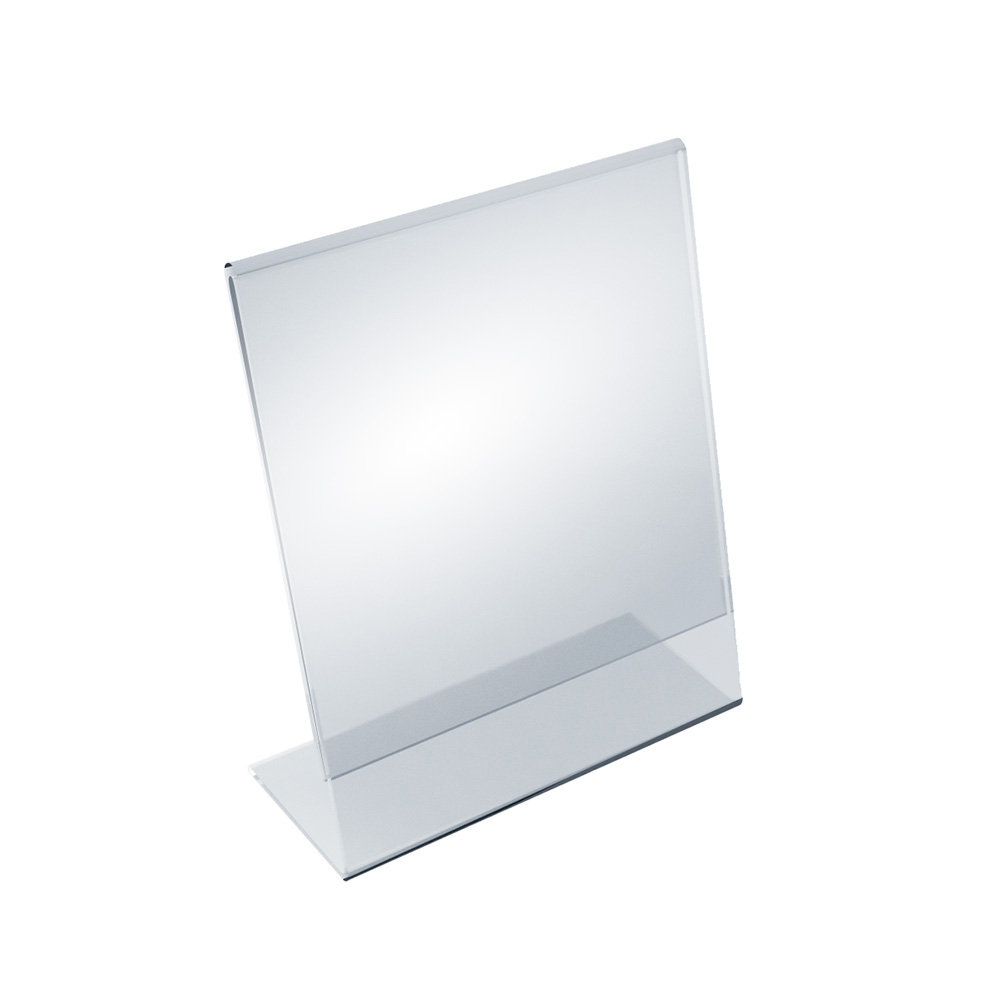 Azar Displays Angled L-Shaped Sign Holder Frame with Slant Back Design ...