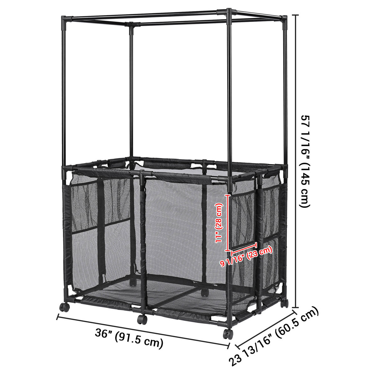 Arlmont & Co. Kierah Metal Frame Pool Float Storage Bin Double Decker ...