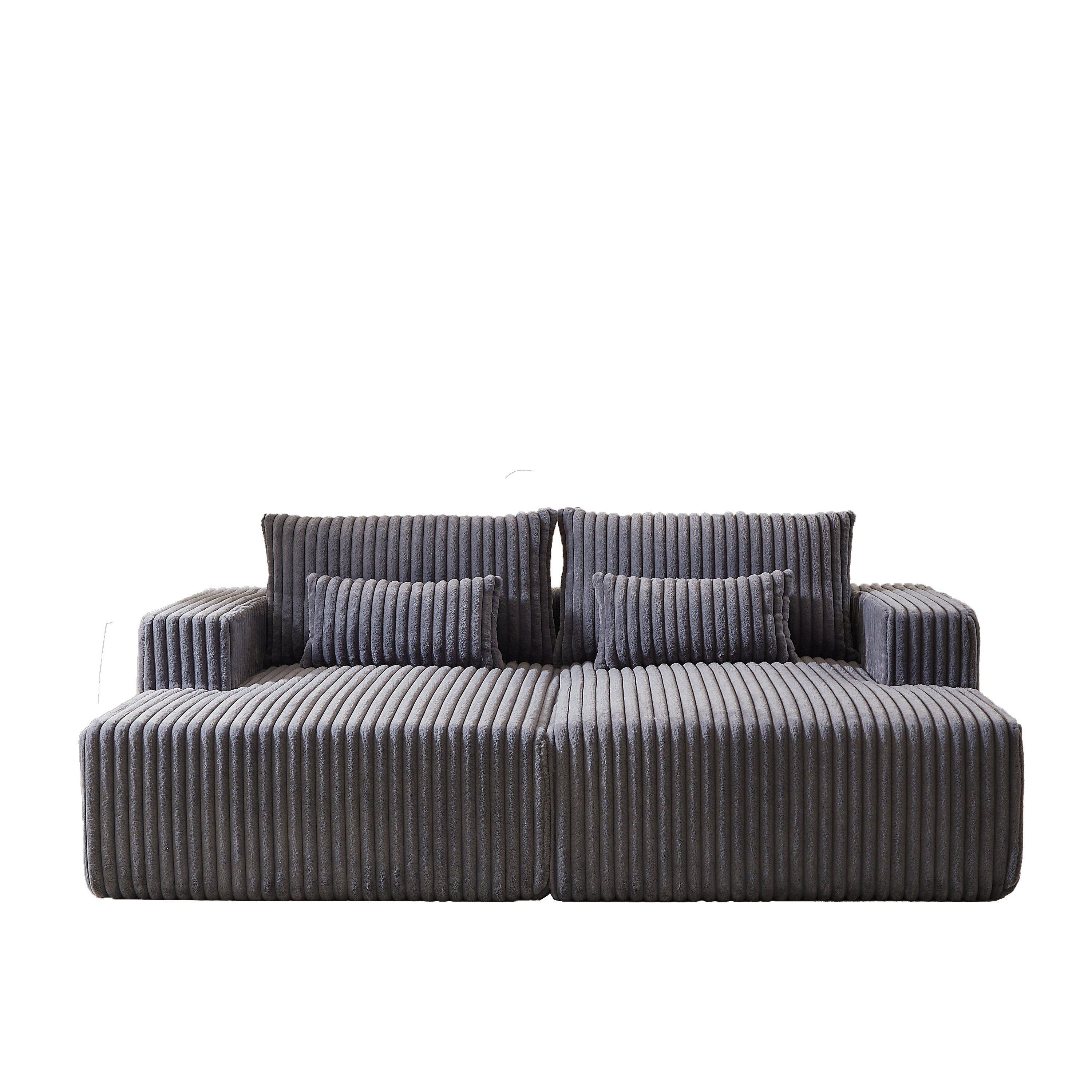 Everly Quinn 87" Oversized Sectional Lounge Chaise ,No Assembly ...