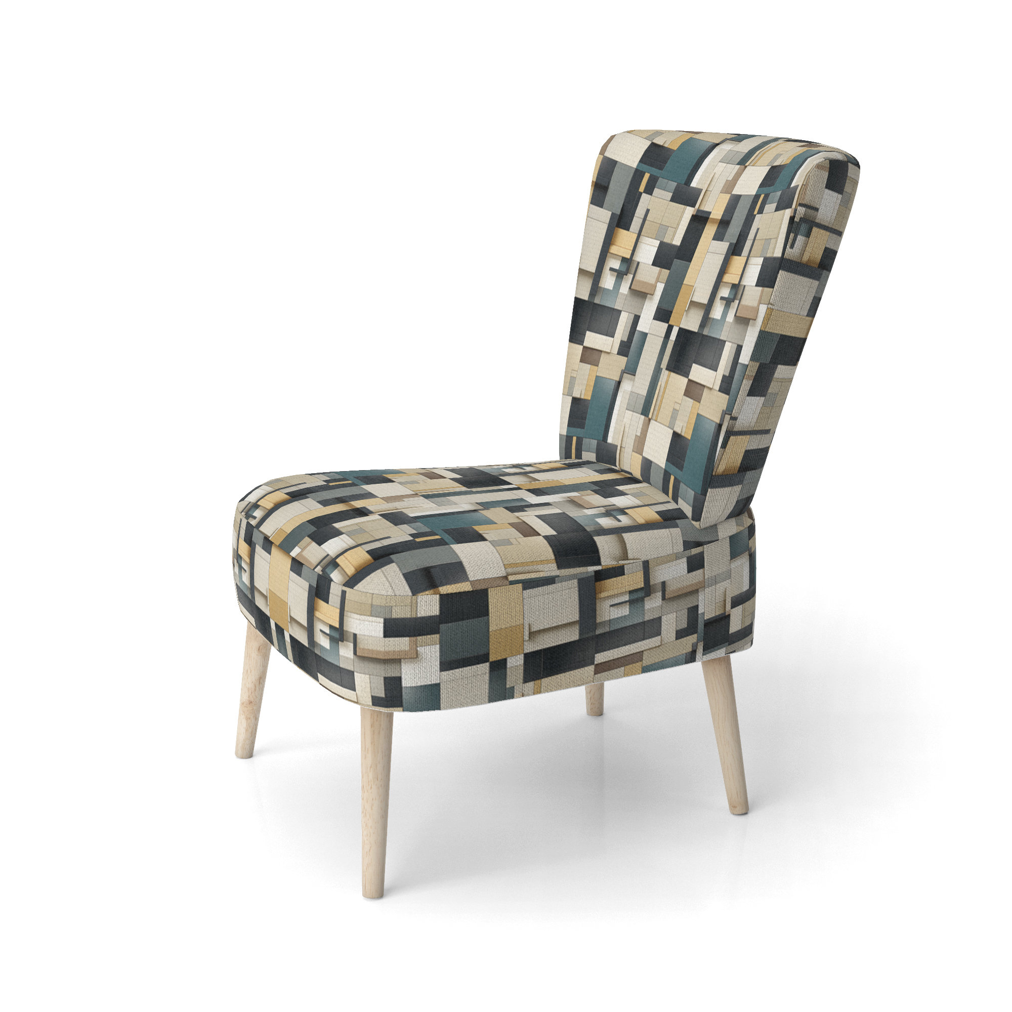 Dakota Fields Geometric Blocks Harmony I - Upholstered Modern ...