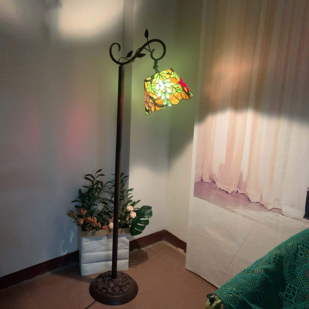 Bloomsbury Market Tiffany Style Stained Glass Floor Lamp With ...
