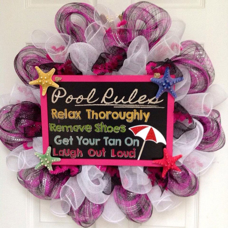 Rosecliff Heights Summer Wreath Pool Rules | Wayfair