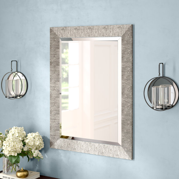 Rectangle Silver Wall Mirrors You'll Love | Wayfair