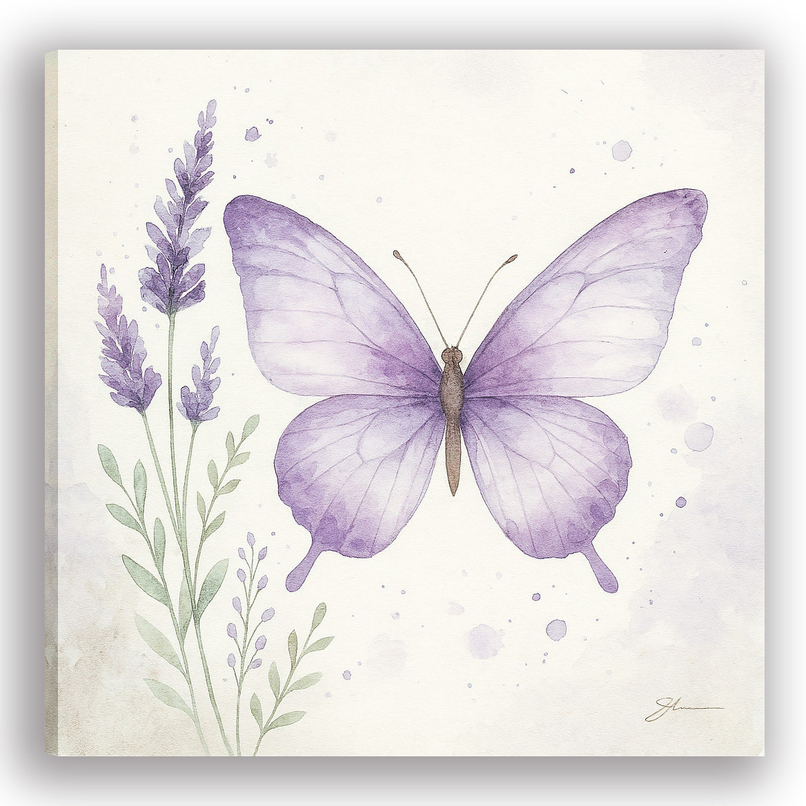 One Allium Way "Lavender Flutter" Butterfly Wall Art – Nursery ...