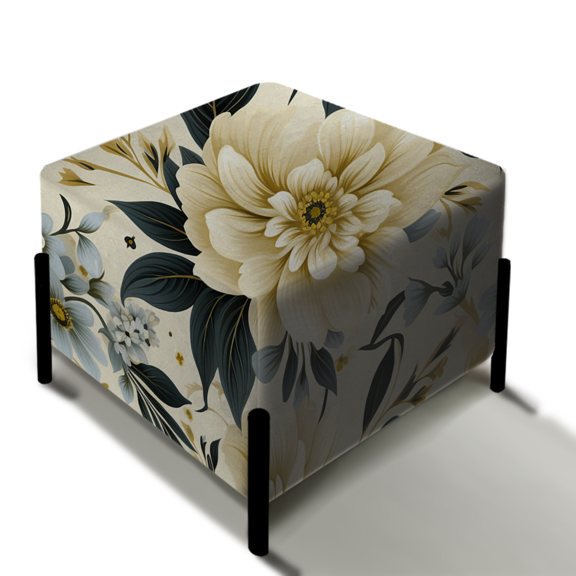 Design Art Minimalist Simplicity Victorian Pattern V - Floral Square ...