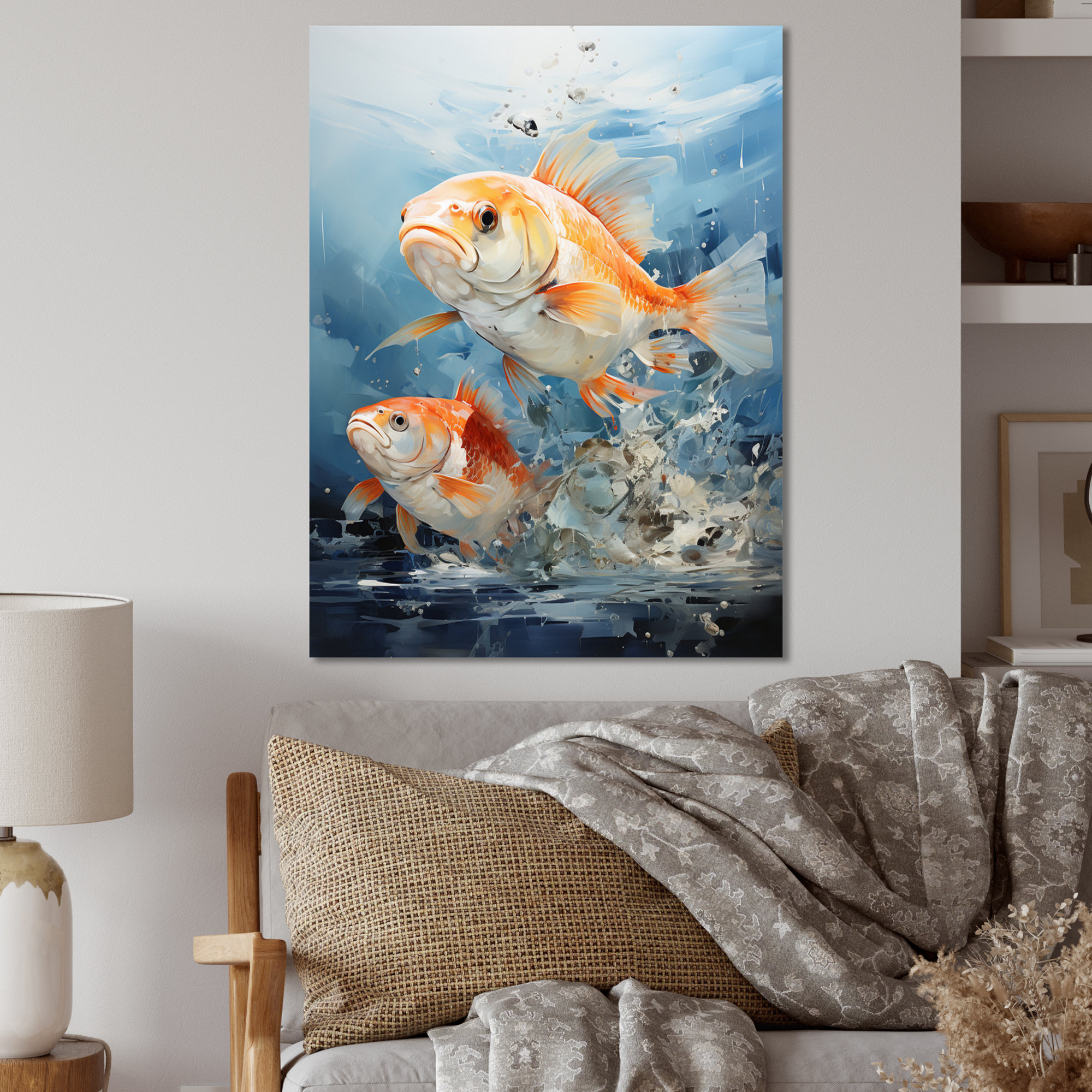 Winston Porter Fishing Carp Collage I - Animals Metal Wall Art Living ...