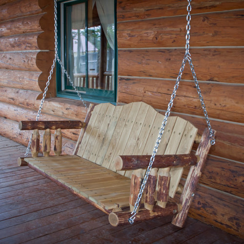 Rustic Porch Swings You'll Love | Wayfair