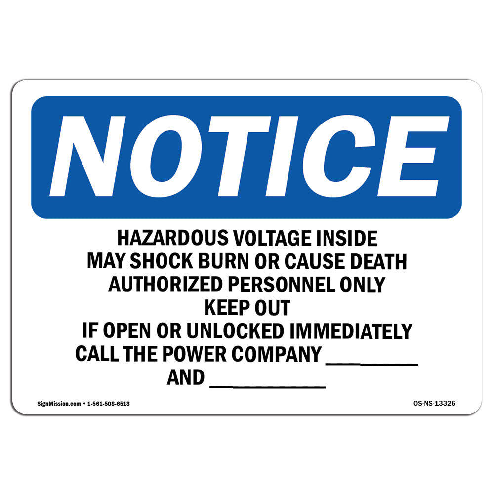 SignMission Notice Hazardous Voltage Inside May Shock Burn | Wayfair