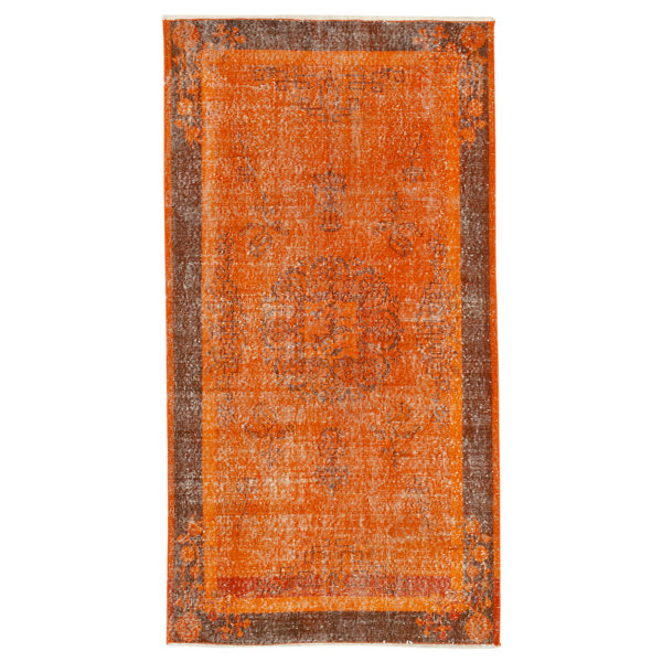 Bungalow Rose Cotton Orange Rug | Wayfair